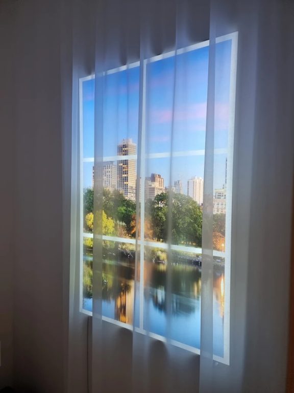 LED Fake window, Edgewin 3351 white 6 grilles - Prosky Panels®