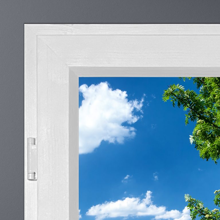 LED Fake window, Edgewin 3351 white 6 grilles - Prosky Panels®